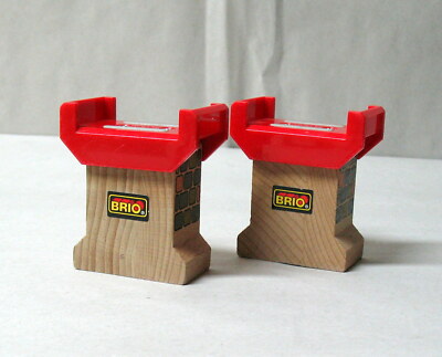 Brio Wooden Railway, 2- TRACK RISERS, EUC | eBay