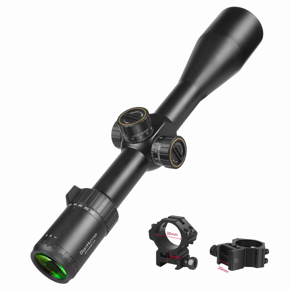 Hunting Scopes WESTHUNTER HD 6-24X50 FFP Long Range Optics Sights Side ...