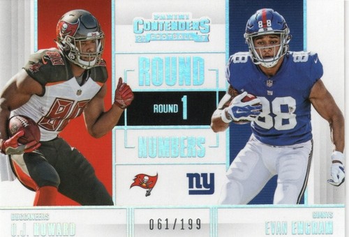 EVAN ENGRAM 2017 PANINI CONTENDERS ROUND NUMBERS ROOKIE /199 RC DENVER ...