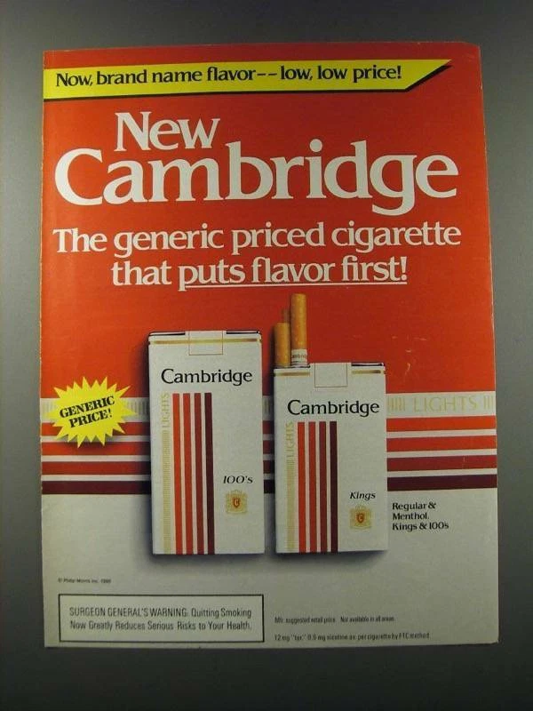 Cambridge Cigarette Coupons