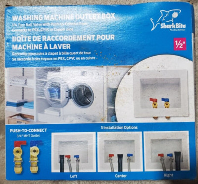 *CHEAP* SharkBite 24763 Washing Machine Outlet Box Push to Connect - 1/ ...