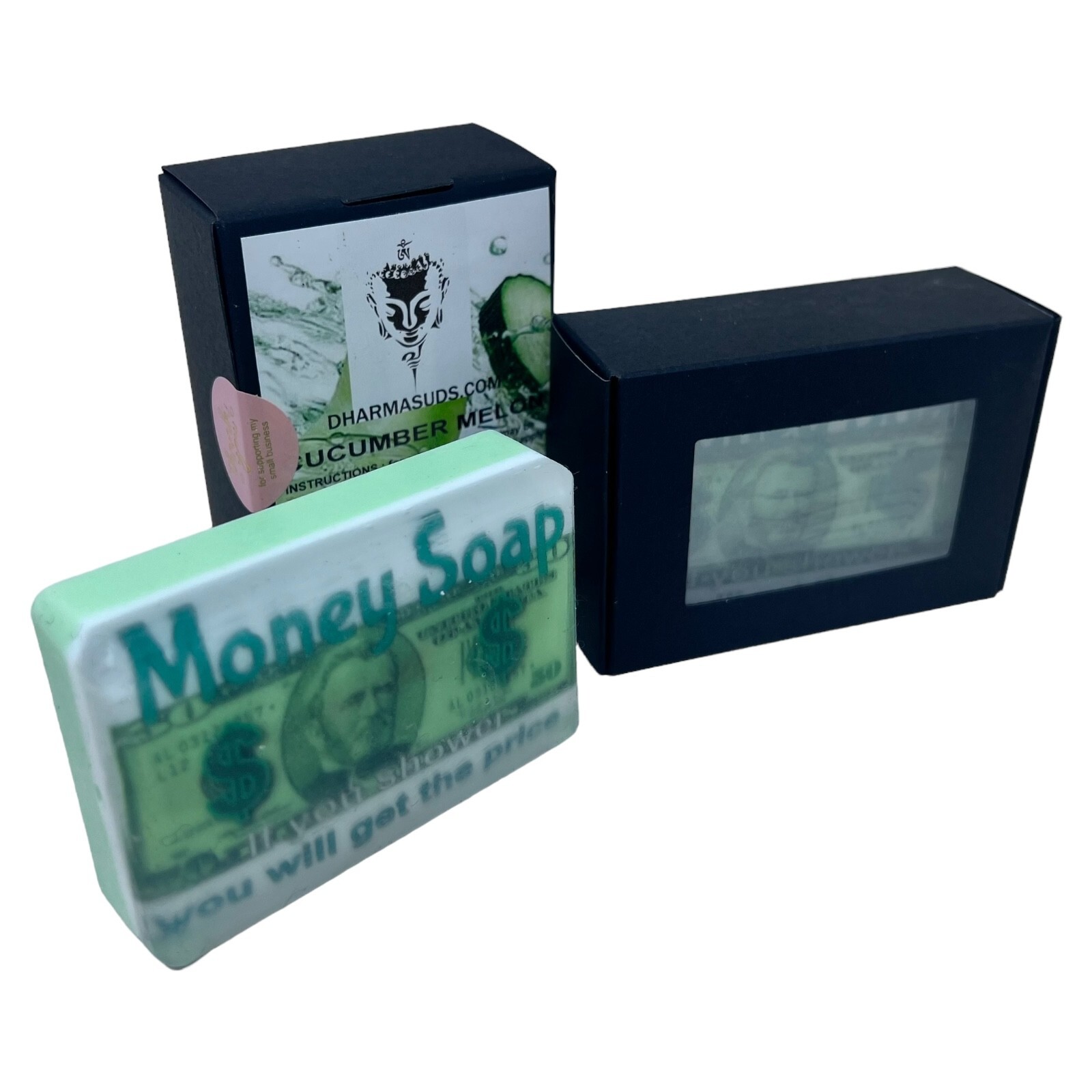 Money Soap Cucumber melon scented, square soap 4 oz with Real Cash ...