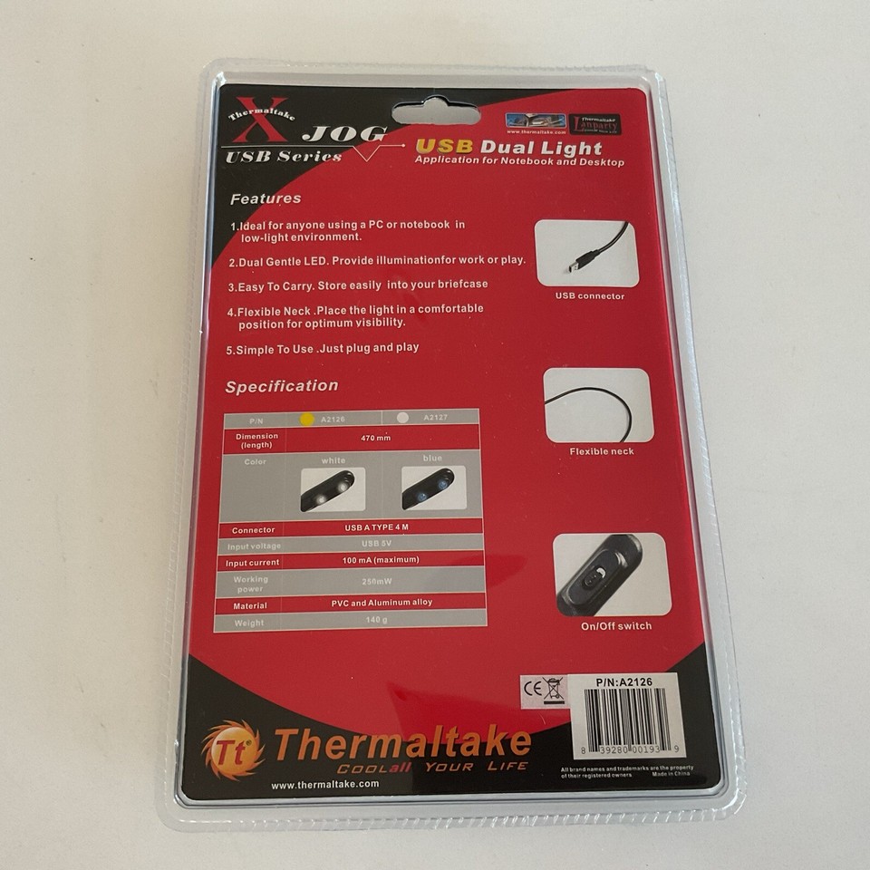 THERMALTAKE Portable Notebook USB Laptop Flexible LED Light Flashlight ...