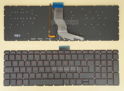 New For HP Pavilion Star Wars 15-an080nb KEYBOARD Red backlit Belgian ...