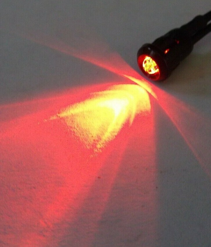 BBT 12 volt Bright Red LED 1/4" Snap-In Mini Indicator Light | eBay