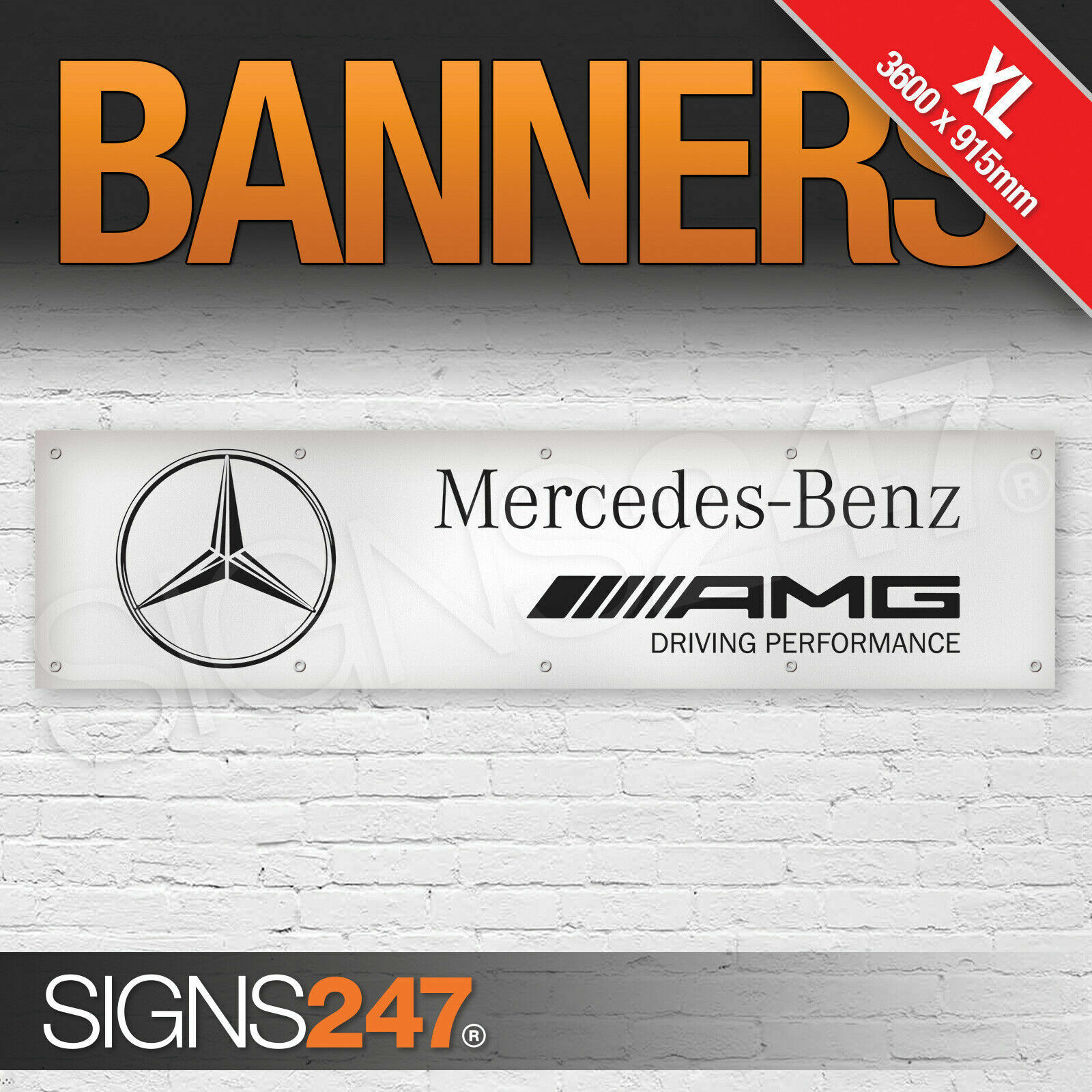 Mercedes Benz AMG Garage Workshop Banner EXTRA LARGE Display | eBay