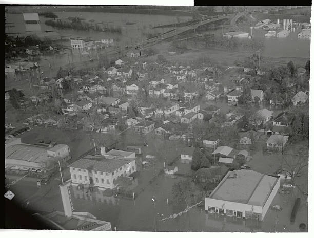 View of Flood Yuba City 1955 Photo - This aerial view of Yuba City ...