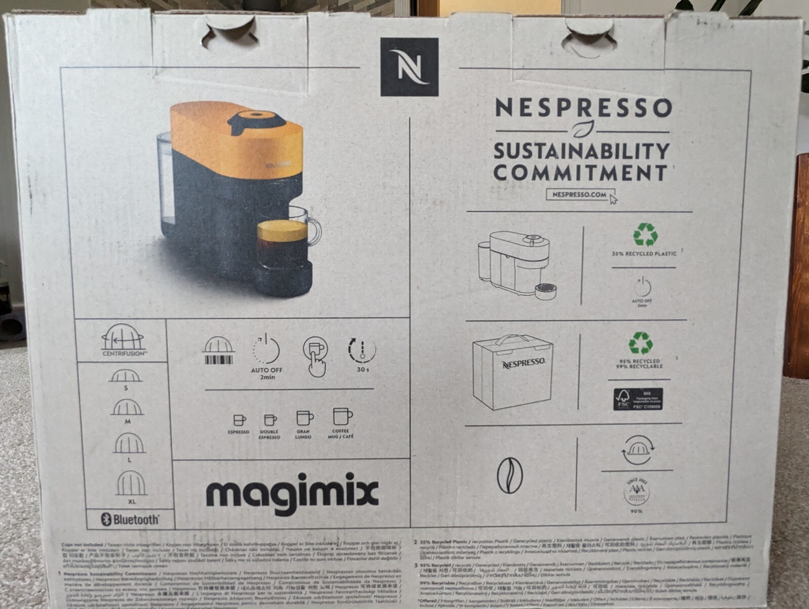 Nespresso by Magimix Vertuo Pop Pod Coffee Machine - Black (11729) for ...