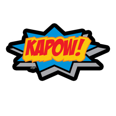 2 x Large Car Stickers Comic Kapow Decal Bumper Bike Truck Laptop ...