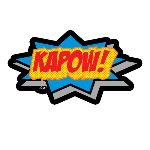 2 x Large Car Stickers Comic Kapow Decal Bumper Bike Truck Laptop ...