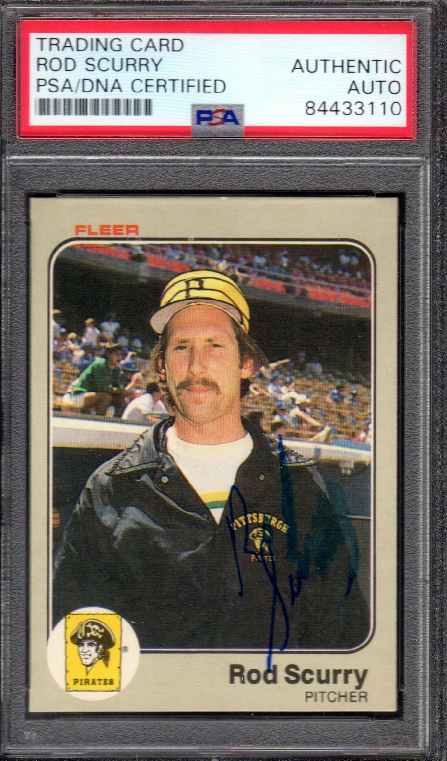 1983 FLEER #322 Rod Scurry PIRATES SIGNED AUTOGRAPH CARD PSA / DNA ...