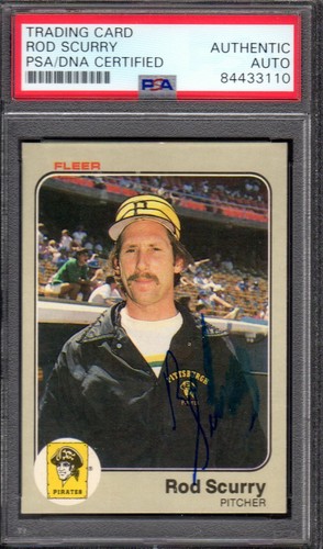 1983 FLEER #322 Rod Scurry PIRATES SIGNED AUTOGRAPH CARD PSA / DNA ...