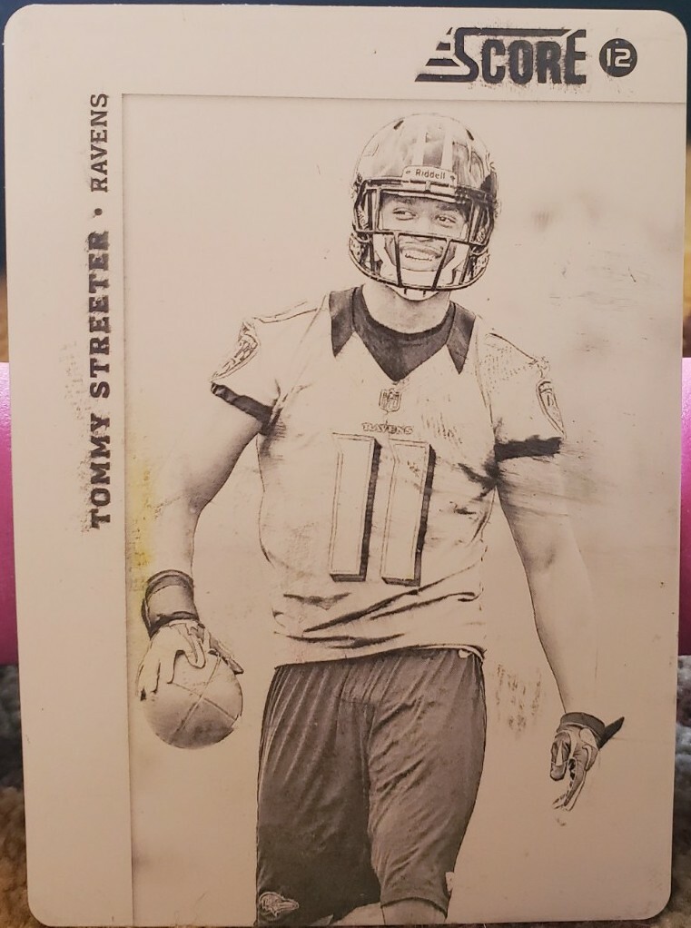 TOMMY STREETER 2012 Panini Score Black PRINTING PLATE SP #1/1 of 1 ...