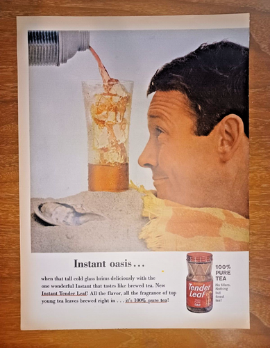 1963 Tender Leaf Instant Tea Print Ad - approx 13x10" | eBay