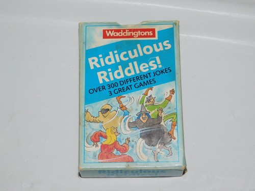 Vtg 1987 Waddingtons Ridiculous Riddles Card Game | eBay
