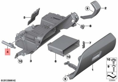 Genuine BMW BMW I Alpina Hybrid M5 M6 I8 B6 F06 Glove Box Damper ...