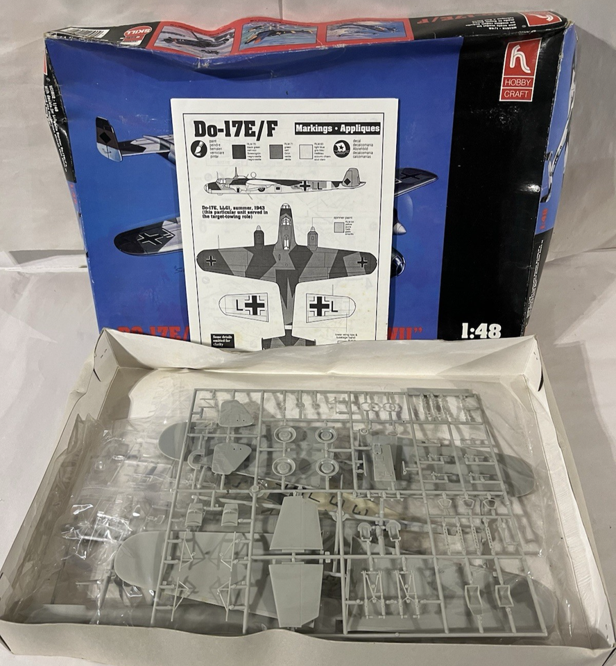 WWII GERMAN FIGHTER MODEL KIT LOT 1:48 BF109 MOSKITO DO 17E /F HOBBY ...