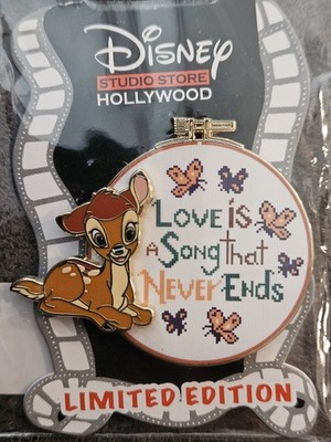 Disney Pin DSSH Cross Stitch 2025 Bambi Butterfly LE 400 Studio Store ...
