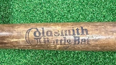 Goldsmith Bottle Bat Antique Wood Baseball Model No. 7 Vintage Label ...
