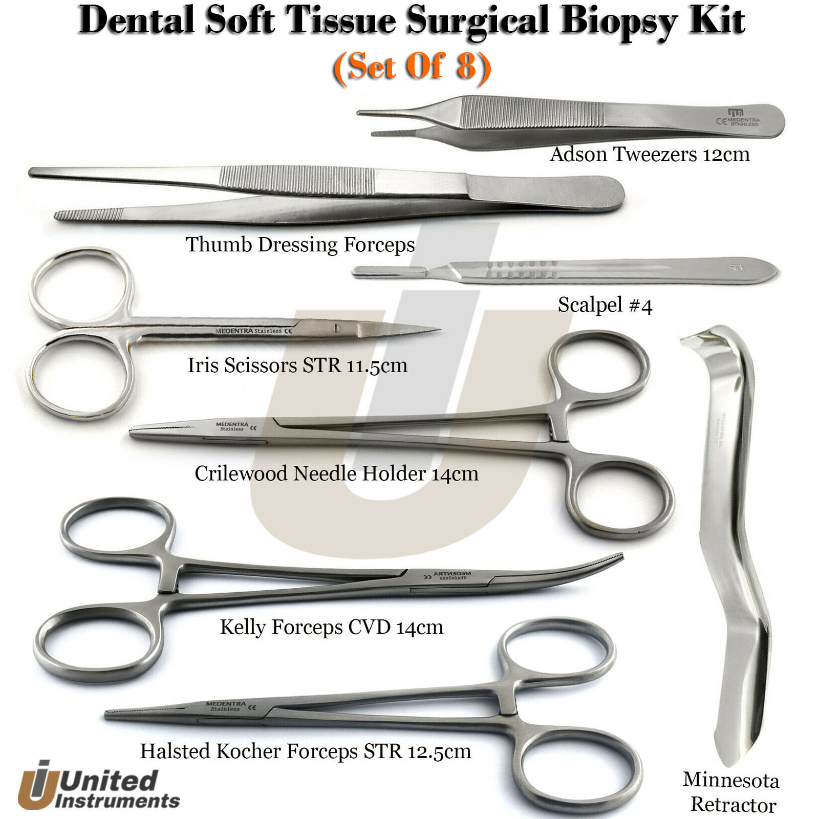 Periodontal Soft Tissue Oral Surgery Kit Dental Gum Graft Biopsy ...
