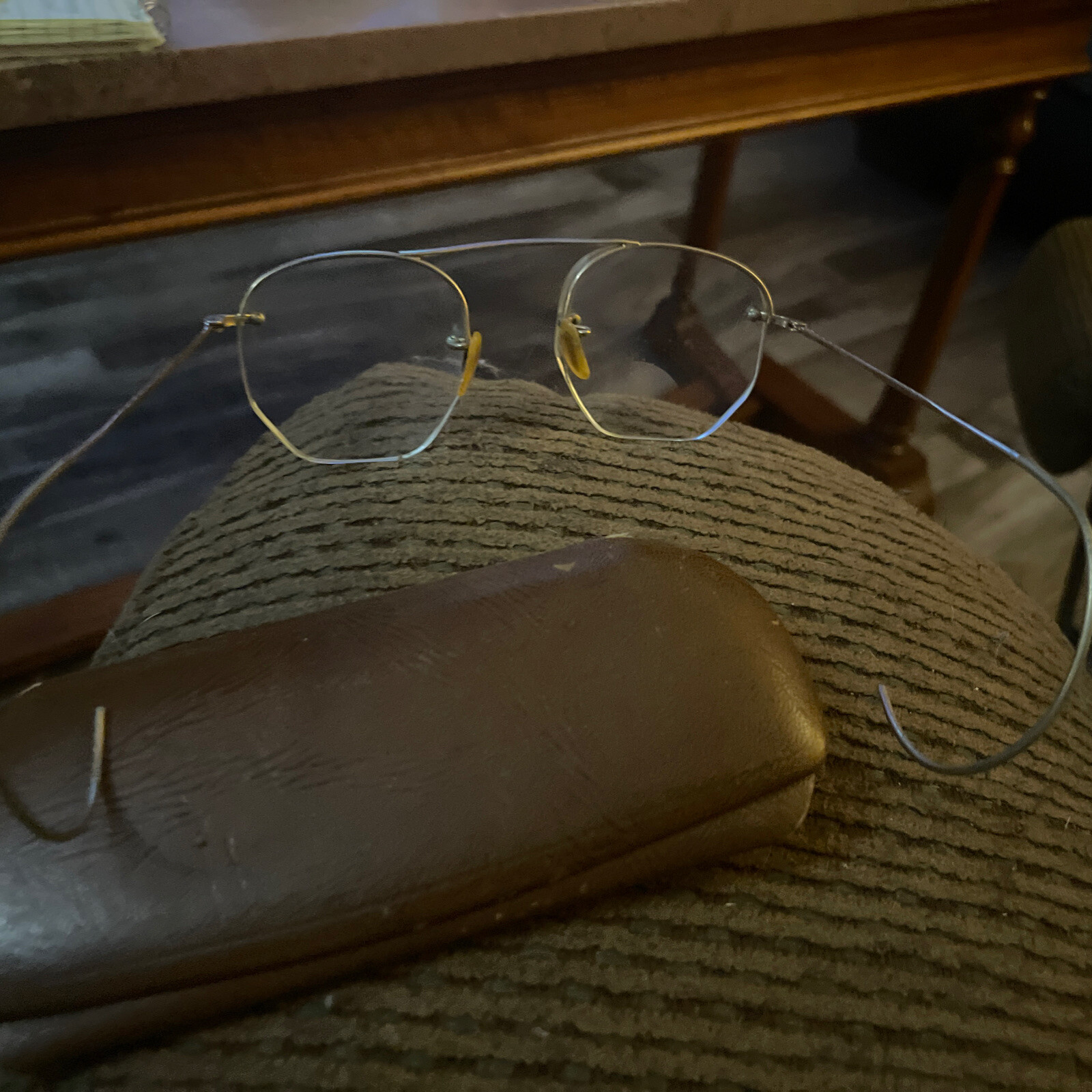 Antique Wire Spectacles Eyeglasses Gold Filled Hexago… - Gem