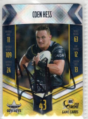 🔥 2018 XTREME PARALLEL SIGNED CARD COEN HESS #SP077 🔥 | eBay Australia