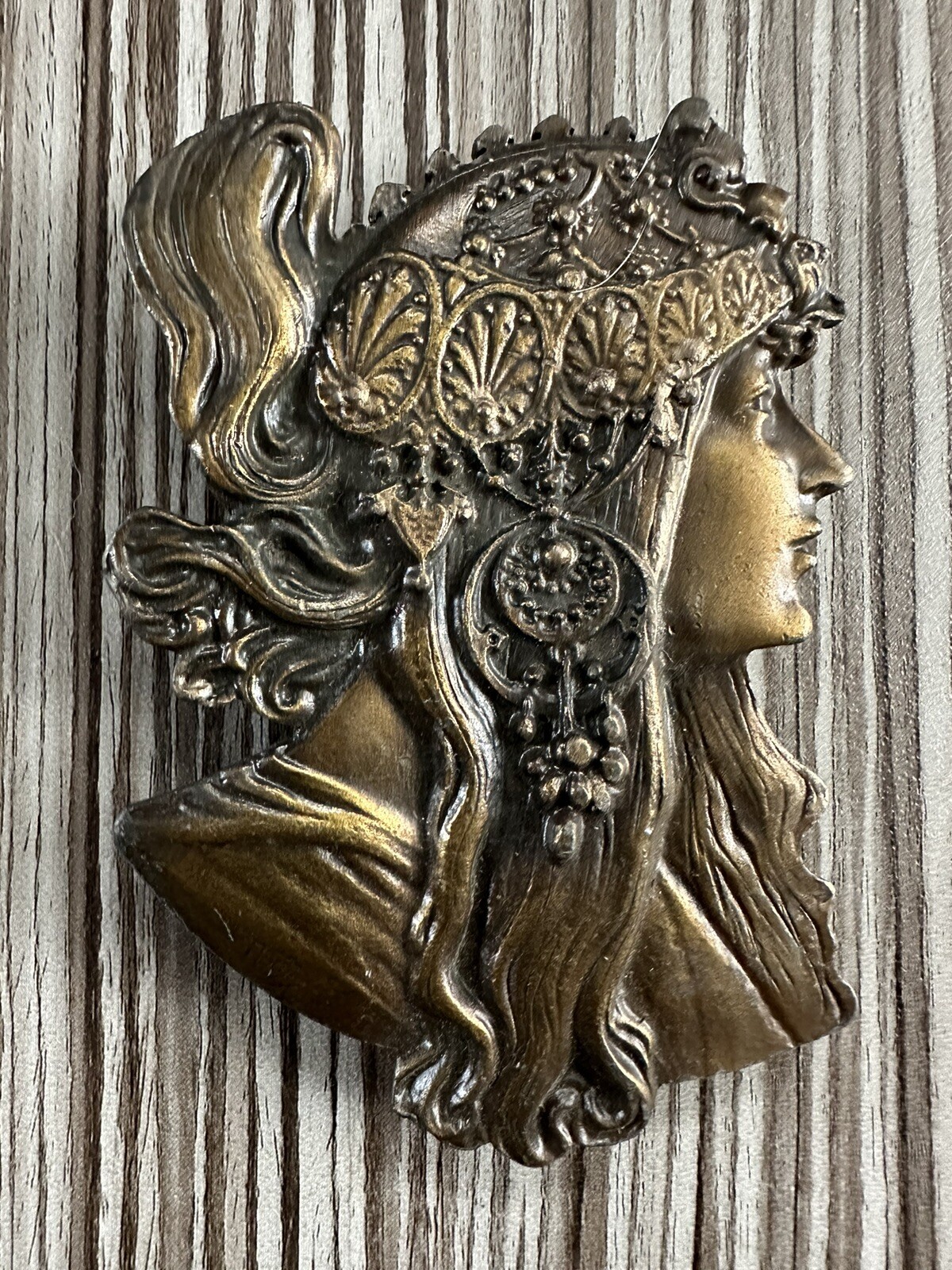 70's Alphonse Mucha Bergamot Brass Works E-60 Art Nou… - Gem