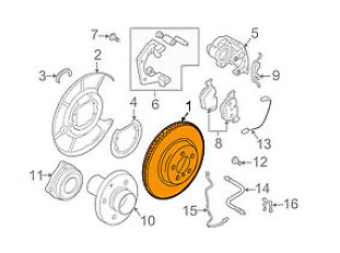 NEW BMW 5 E60 REAR RIGHT BRAKE DISC VENTED 34216864053 6864053 3 ...