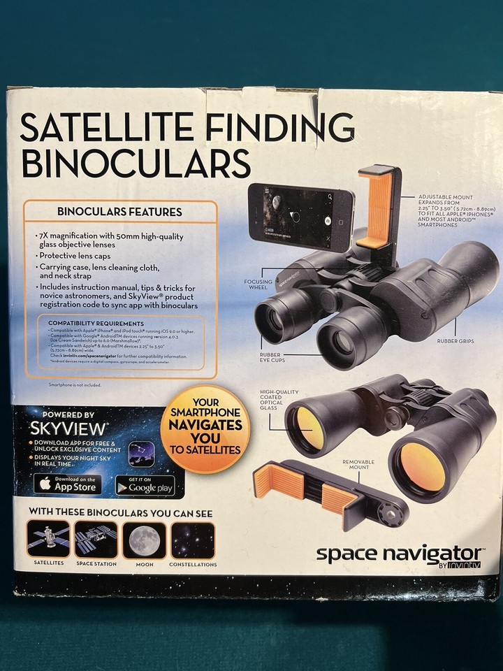 BRAND NEW SPACE NAVIGATOR SATELLITE FINDING BINOCULARS — For Phone! | eBay