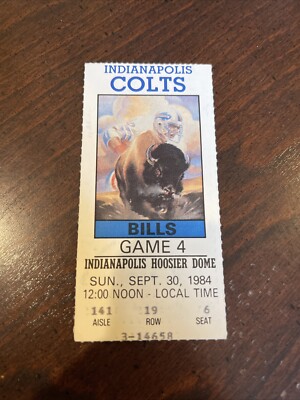 1984 Indianapolis Colts Opening Season Vs. Bills Ticket Stub | eBay