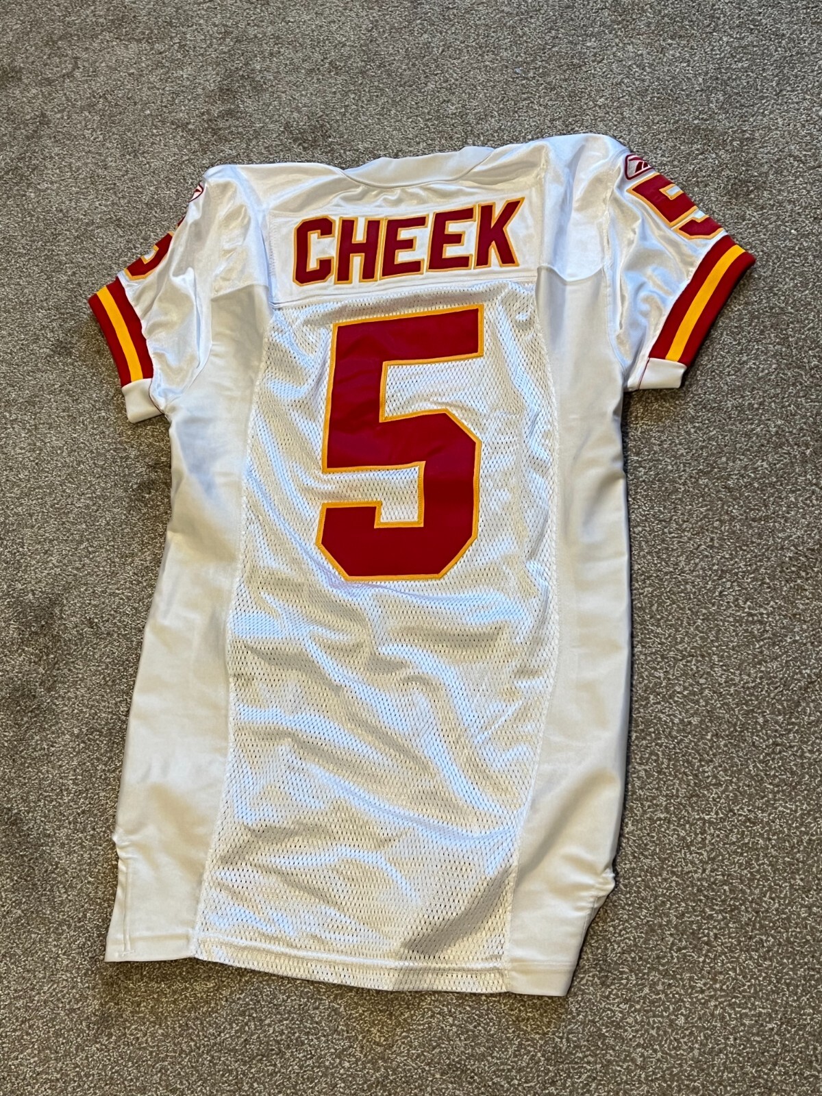 KANSAS CITY CHIEFS GAME USED ? ISSUED FOOTBALL JERSEY STEVE CHEEK ...