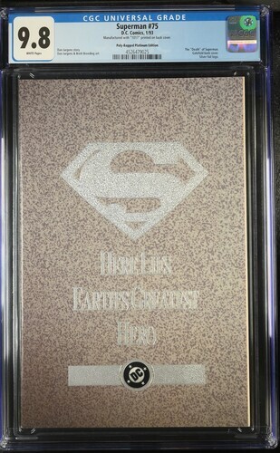 Superman 75 PLATINUM CGC 9.8 Dan Jurgens Doomsday 1993 RARE Superman ...
