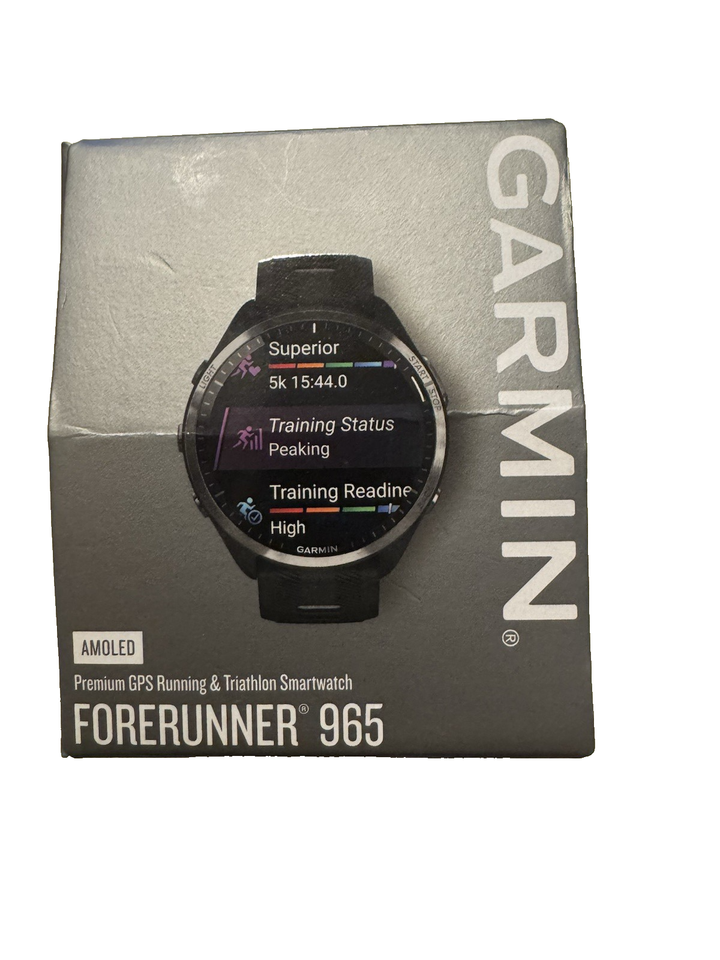 Garmin Forerunner 965 Smartwatch Black Amoled Titanium BARELY USED Free ...