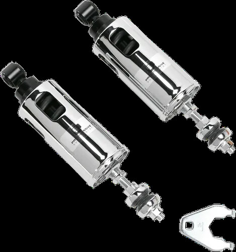 Prog 422 Rear Shock Damper Chrome Adjustable Harley Fat Boy Lo 10-17 | eBay