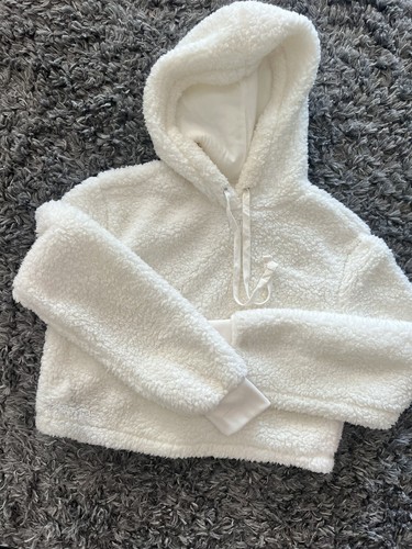Nwot Colsie Fuzzy Fleeze Hoodie White Small S | eBay
