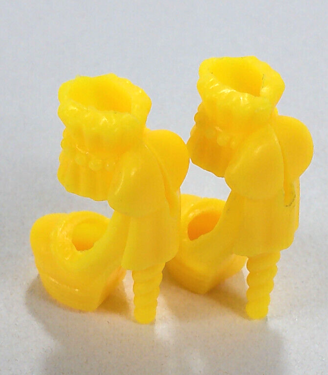 Mattel Barbie & Other Fashion Doll Shoes Yellow Ruffled Closed Toe ...