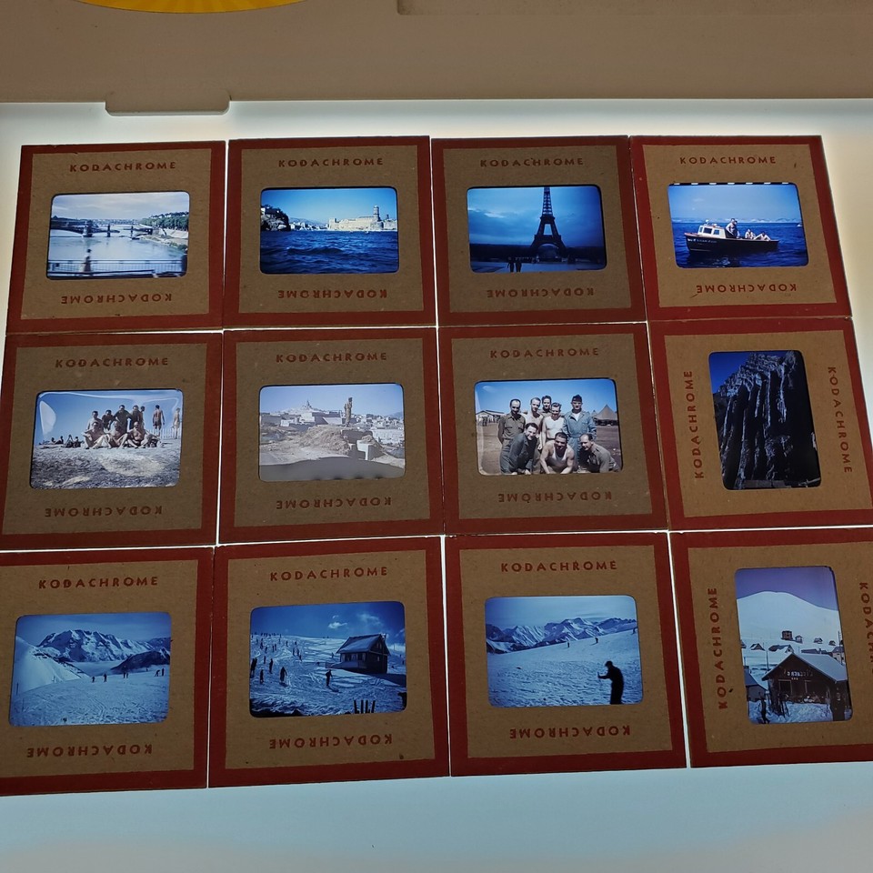 1940s 12x Color Slides Soldiers in Late/Post WW2 France Occupation ...