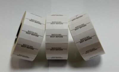43,200 'BATCH NO./BEST BEFORE' Price Date Labels Fits CAS2/18 ALPHA ...