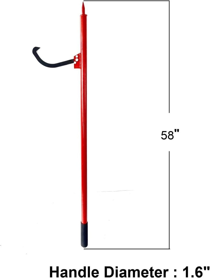 Steel Log Peavey 58" Handle Log Peavey Tool 19" Max Opening Felling Log ...