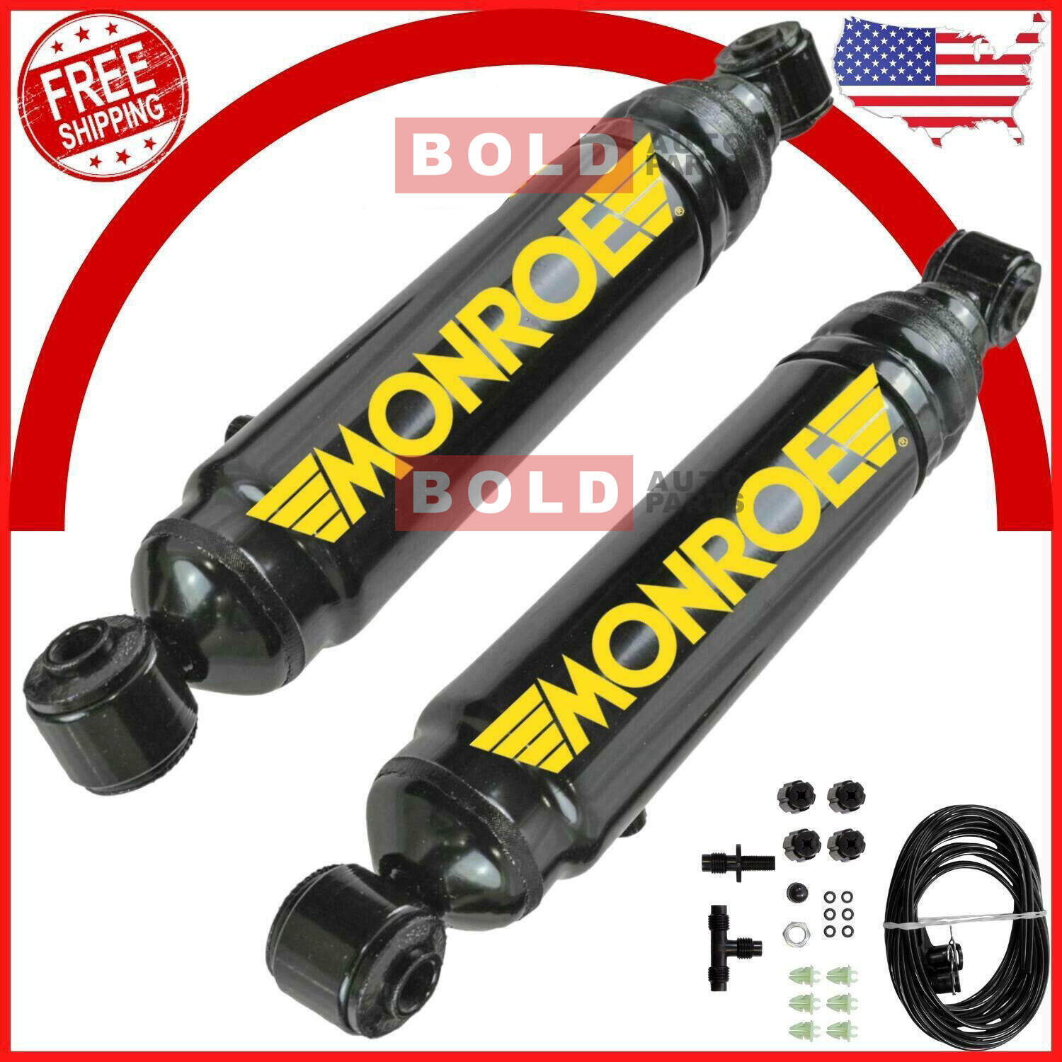 Fits Chevy Silverado 1500 RWD 2WD Monroe Rear Air Shocks Absorbers Kit ...