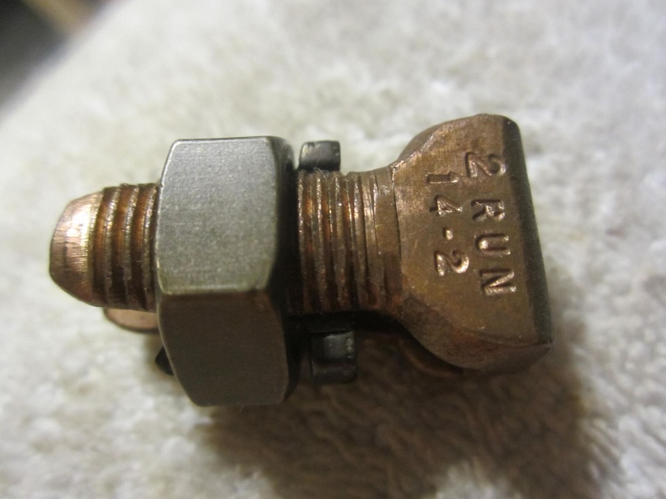 1 KS22 BURNDY NOS COMPACT HIGH STRENGTH SERVIT SPLIT BOLT New,#2-14 awg ...