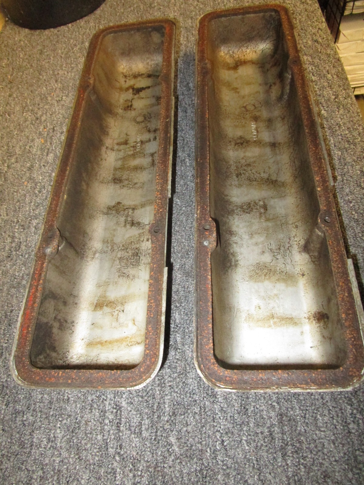 67 corvette 327/350 die cast aluminum valve covers GM NICE! L79 | eBay