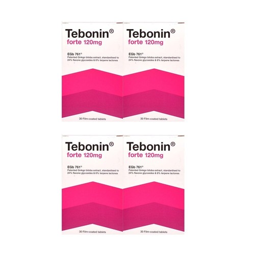 4 Box Tebonin Forte 120mg EGb761 (30Tablets) Ginkgo Biloba Focus ...