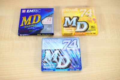 2x Maxell MD 74 Colour Minidisc / 1x Emtec MD Maxima 74 / Neu OVP | eBay.de