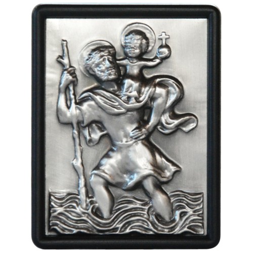 Gerahmter Metall Christophorus Emblem Christopherus 7 cm Plakette ...