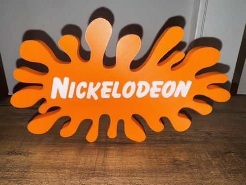90s Nickelodeon Splat Orange 3D Large Wall Sign W/self Standing Shelf ...