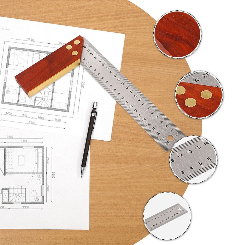 1pc L-shaped Woodworking Angle Ruler Square Ruler Carpenter Measurement ...