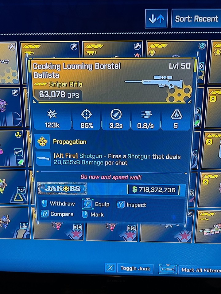 Borderlands 4 MODDED BORSTEL BALLISTA SNIPER BL4 CRAZY DAMAGE PC-PS ...