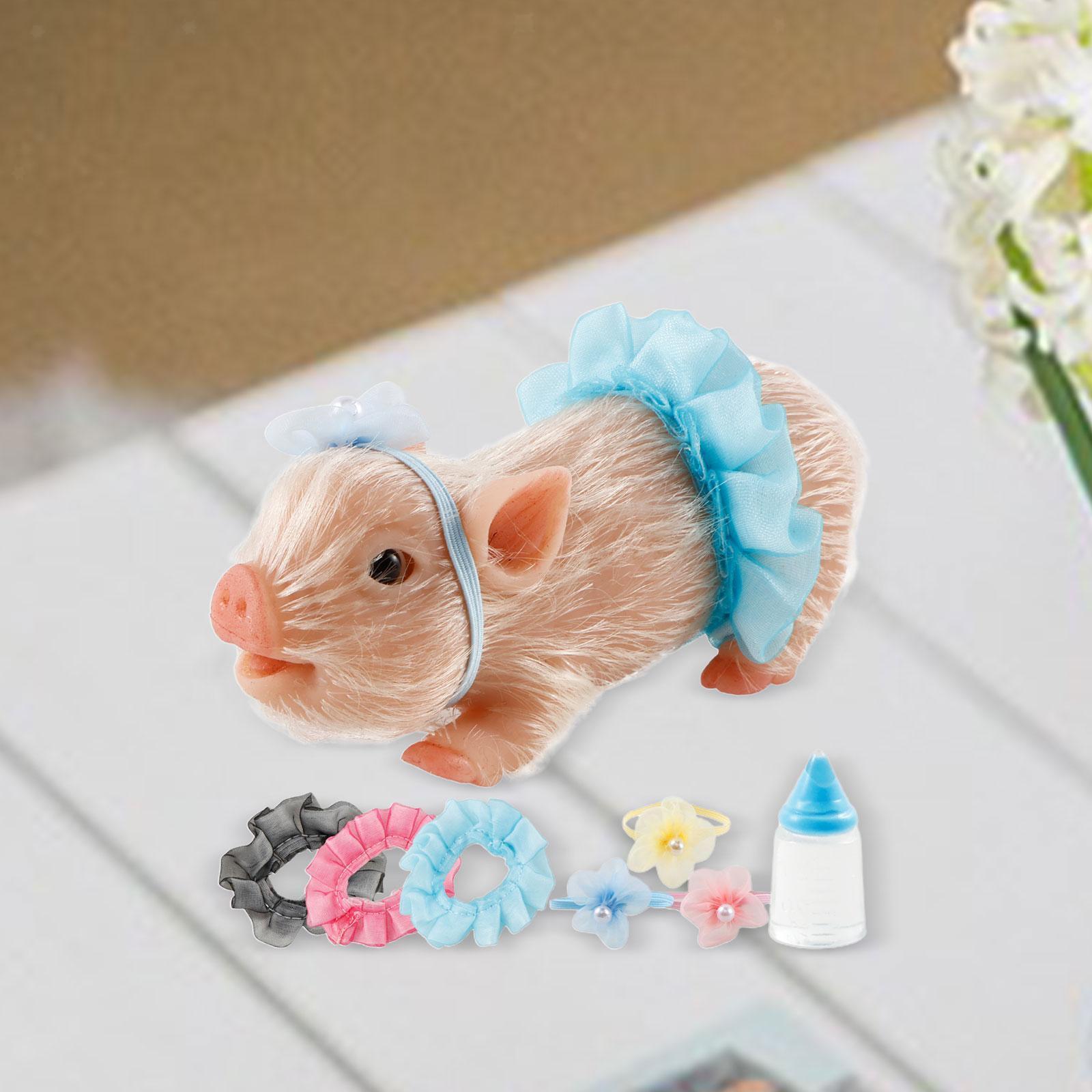 Silicone Pig Realistic Funny Mini Piggy Toys for Role Playing Boy Girl ...