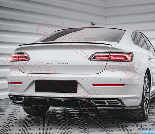Fits For VW Arteon 2021-23 ABS Gloss Black Rear Diffuser Bumper Lip ...
